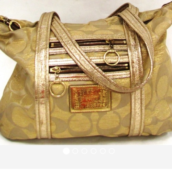 Coach | Bags | Coach Poppy Authentic Op Art Glamour Handbag | Poshmark
